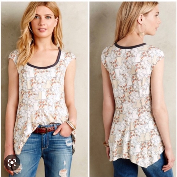 Anthropologie Weston | Tops | Anthropologie Weston Parrot Bird Top ...